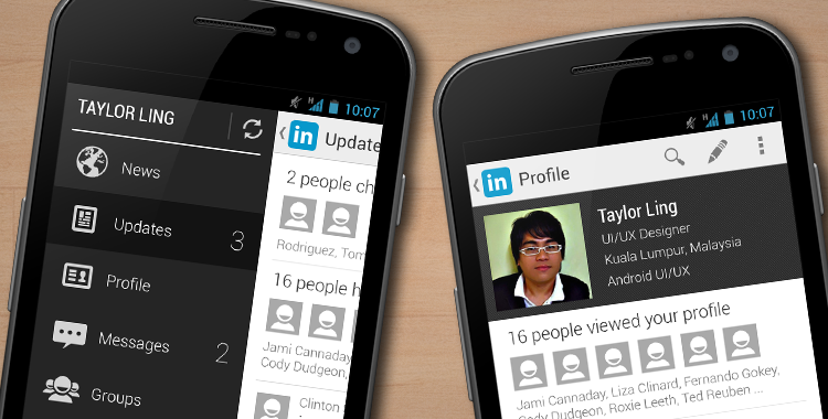 LinkedIn Redesigned – #androiduiux
