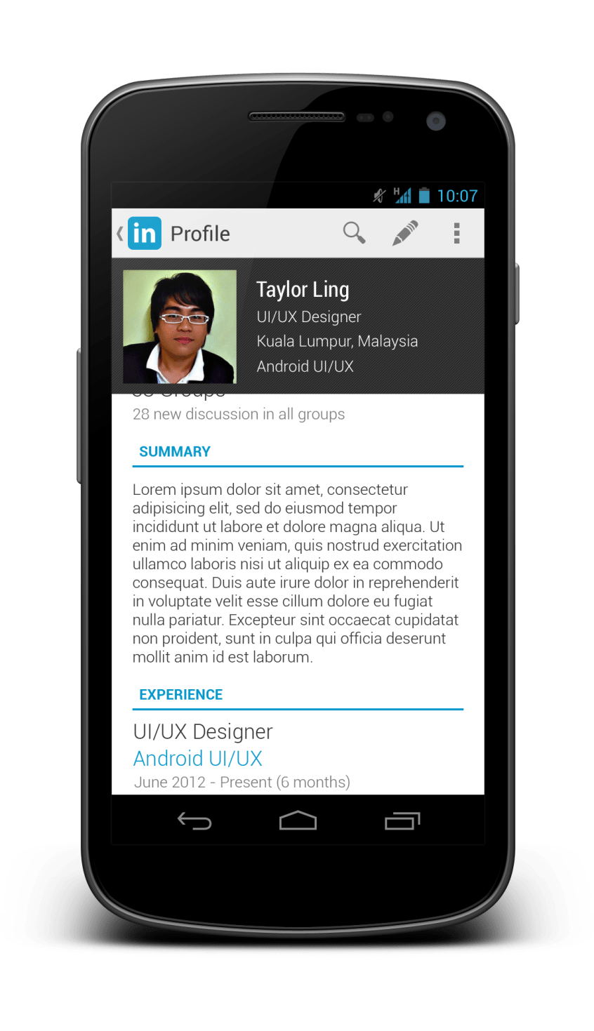 LinkedIn Redesigned – #androiduiux