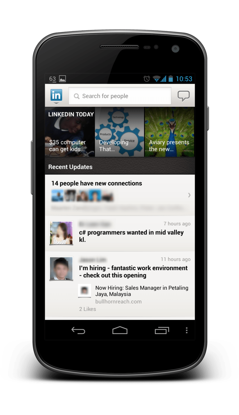 LinkedIn Redesigned – #androiduiux