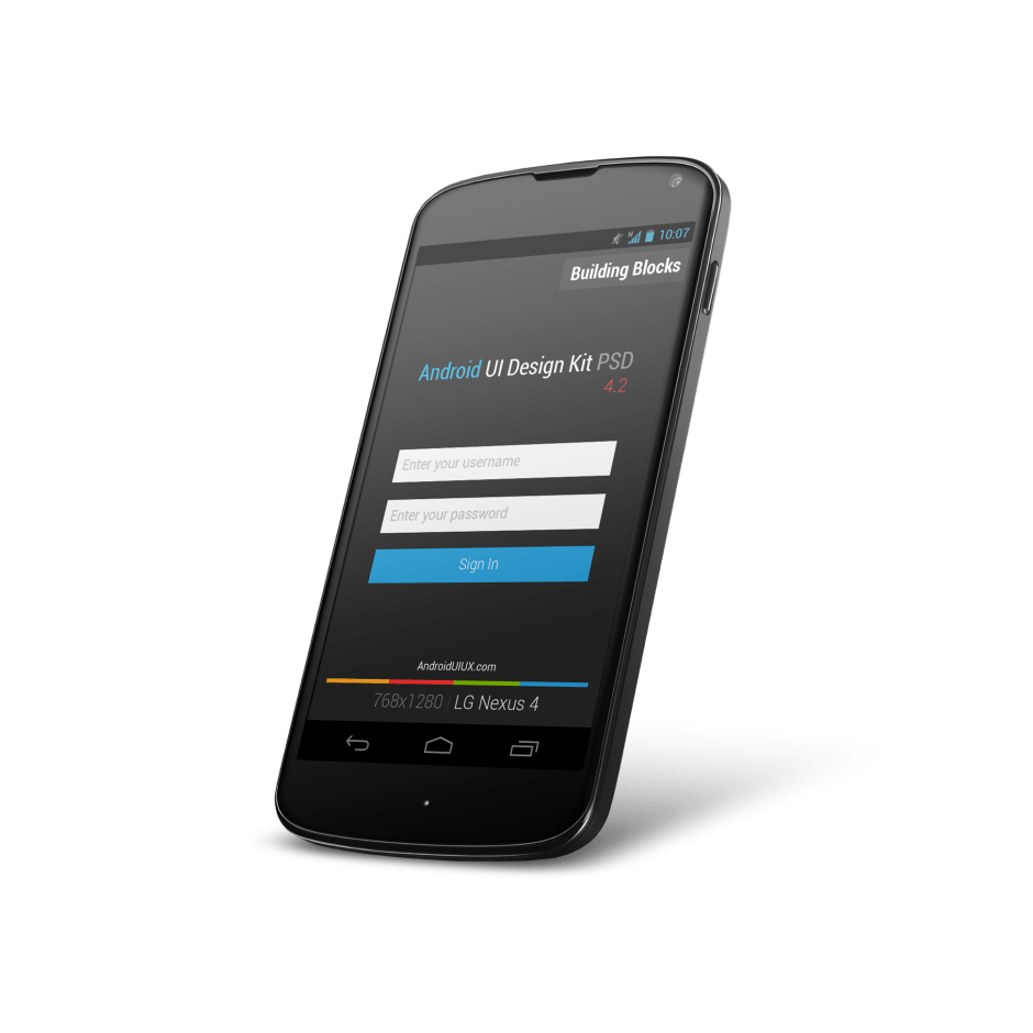 Android UI Design Kit PSD 4.2 [Free Download] – #androiduiux