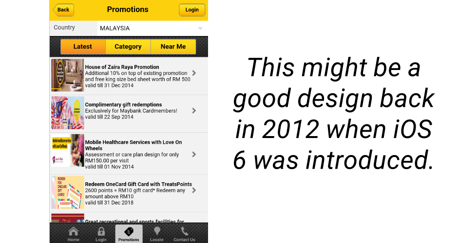 An example of really bad mobile app design – Maybank2u – #androiduiux