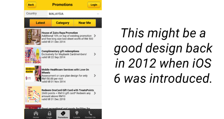 An example of really bad mobile app design – Maybank2u – #androiduiux